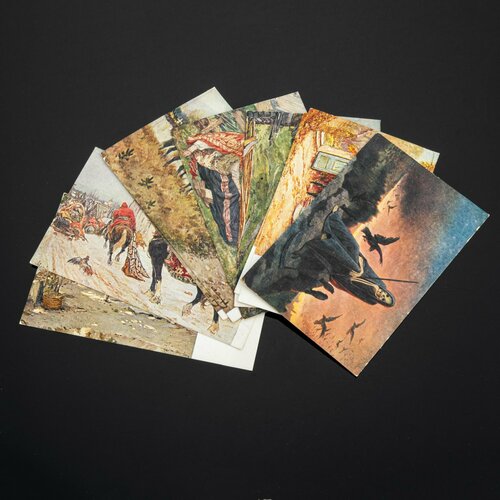 Набор из девяти открыток с репродукциями картин