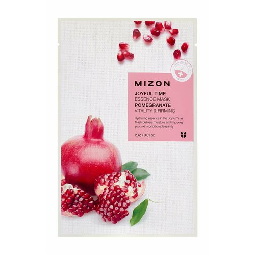 Тканевая маска для лица с экстрактом гранатового сока Mizon Joyful Time Essence Mask Pomegranate