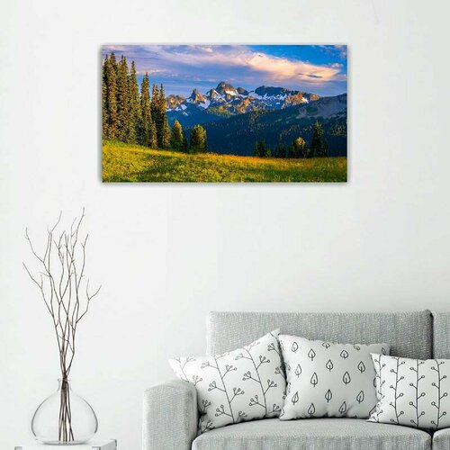 Картина на холсте 60x110 LinxOne "Вашингтон штаты Mount парк" интерьерная для дома / на стену / на кухню / с подрамником