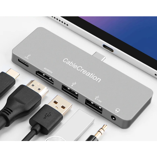 USB-концентратор CableCreation для iPad Pro, USB Type-C, HDMI, 4K, 60 Гц, USB3.0, PD100W, разъем 3,5 мм, USB C, док-адаптер для Macbook, iPad 2020, HUAWEI