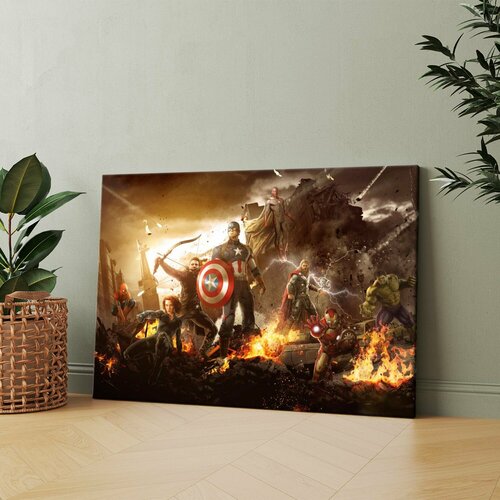 Картина на холсте (Мстители Эра Альтрона) 40x60 см. Интерьерная, на стену.