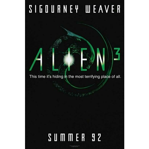 Плакат, постер на бумаге Чужой 3 (Alien 3), Дэвид Финчер. Размер 60 х 84 см