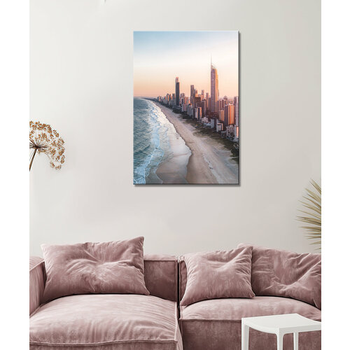 Картина/Картина на холсте для интерьера/Картина на стену/Картина для кухни/ -Австралия Сидней небоскребы 1 50х70