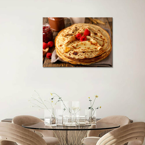 Картина/Картина на холсте для интерьера/Картина на стену/Картина для кухни/ - золотистые блины 20х30