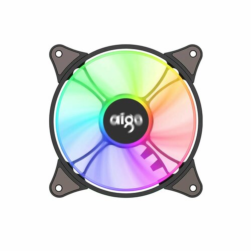 Корпусное охлаждения / Кулеры / Вентиляторы AIGO AR12PRO для компьютера с RGB, белые