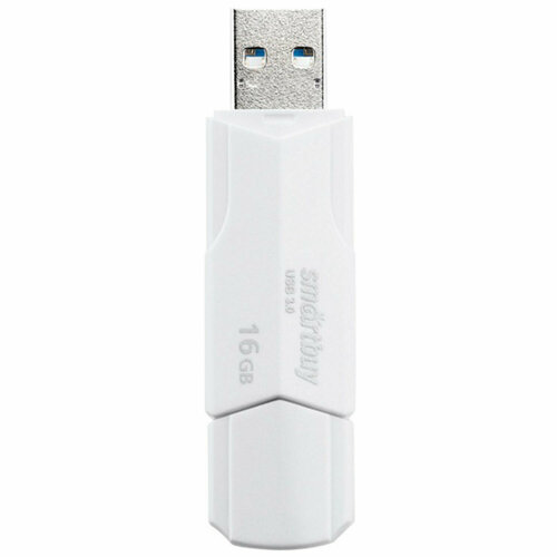 Флеш-диск SmartBuy 16 GB, Clue USB 2.0, белый, SB16GBCLU-W