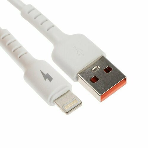 Кабель Exployd EX-K-1262, Lightning-USB, 3 А, 1 м, зарядка/передача данных, силикон, белый (комплект из 8 шт)