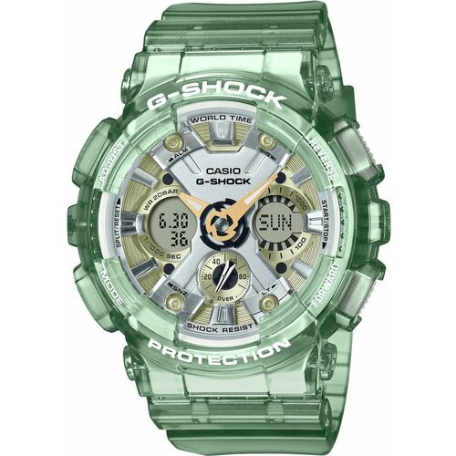 Наручные часы CASIO Часы Casio GMA-S120GS-3A, зеленый, серебряный