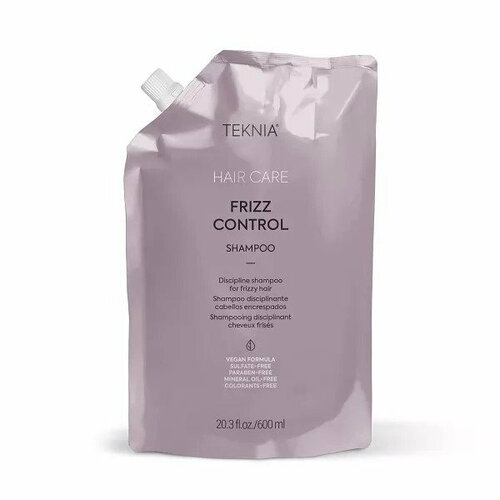 Бессульфатный шампунь для вьющихся волос LAKME Teknia Frizz Control Дисциплинирующий, 600 мл (дой-пак)