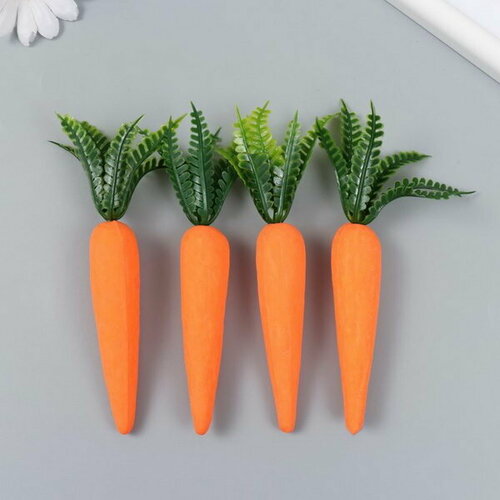 Декор пасхальный "Морковки" набор 4 шт 12 см 2х2х13.5 см