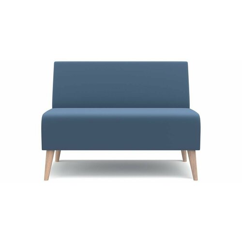 Прямой диван PUSHE Килт без подлокотников, нераскладной, для кухни, прихожей, балкона, детской, синий Balance 784