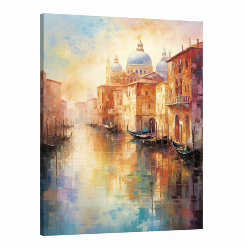 Интерьерная картина 50х70 "Италия: отражение в воде"