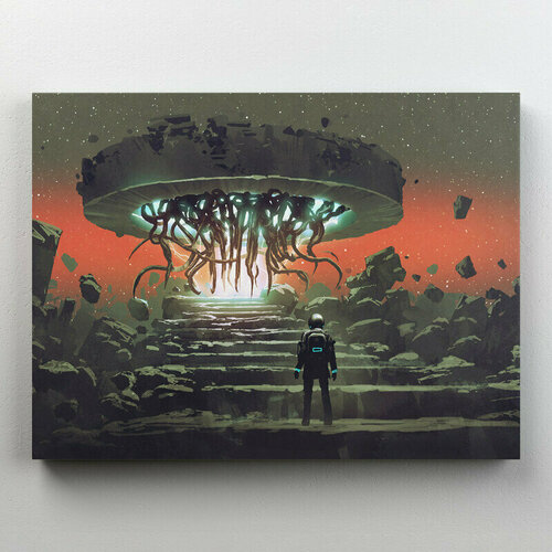 Интерьерная картина на холсте "Инопланетный артефакт" размер 40x30 см