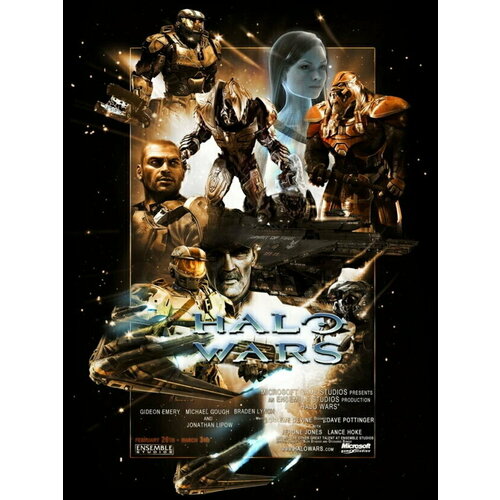 Плакат, постер на бумаге Halo-Wars/игровые/игра/компьютерные герои персонажи. Размер 30 на 42 см