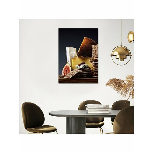 Картина на холсте с подрамником Твердый сыр на завтрак 60х80