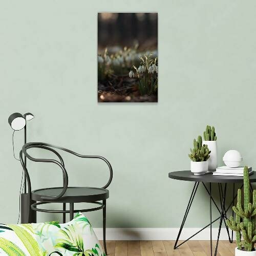 Картина на холсте 40x60 Альянс Лес "Подснежник, цветы 1" на подрамнике / интерьер/ декор