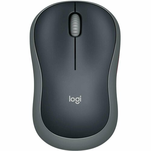 Мышь Logitech M185, беспроводная, черный+серый