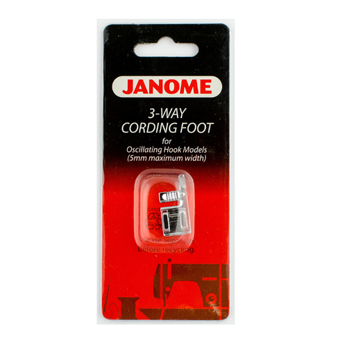 JANOME 200-345-006 Лапка для вшивания трех шнуров (горизонтальный челнок)