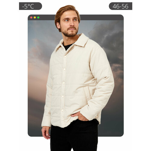 Куртка-рубашка MowGear, размер 52, бежевый