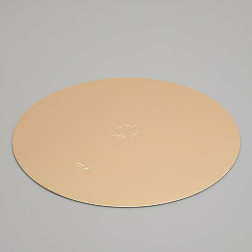 Подложка кондитерская, круглая, золото-жемчуг, 28 см, 1,5 мм (комплект из 50 шт)