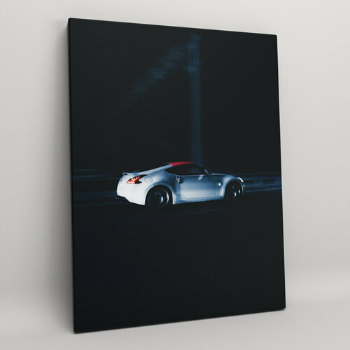 Картина на холсте (интерьерный постер) "NFS - гонки в городе" машины и автомобили, с деревянным подрамником, размер 30х40 см