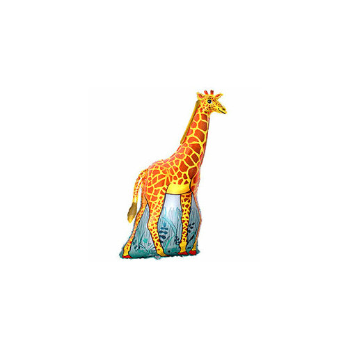 Шар (17'/43 см) Мини-фигура, Жираф, Оранжевый, 1 шт.