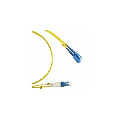 Hyperline Патч-корд FC-D2-9-LC UR-SC UR-H-1M-LSZH-YL FC-9-LC-SC-UPC-1M Патч-корд волоконно-оптический шнур SM 9 125 OS2 , LC UPC-SC UPC, duplex,