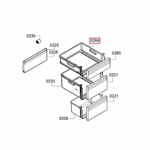 Ящик для холодильников Bosch KGN39 (11035824)