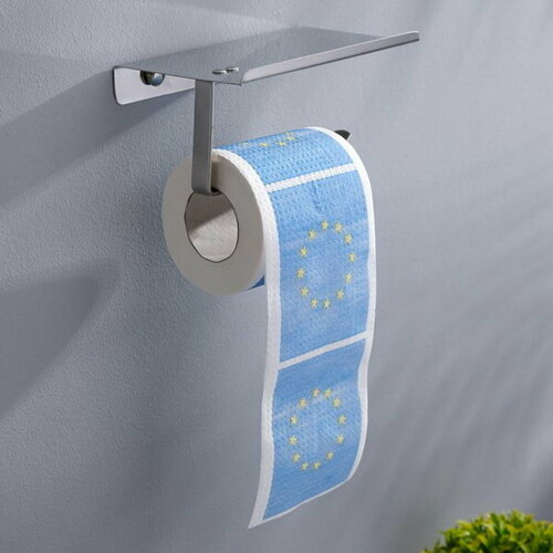Сувенирная туалетная бумага "Евро флаг", 9.5х10х9.5 см