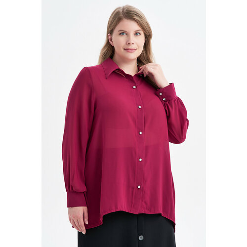 Блуза Olsi, размер 54, бордовый