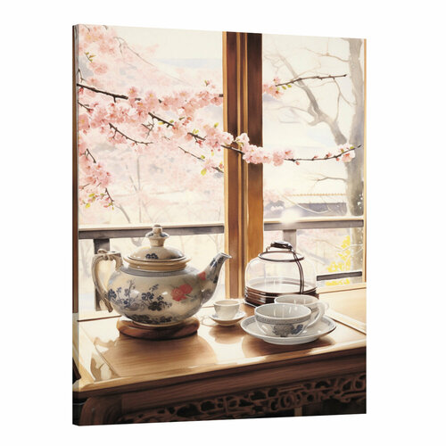 Интерьерная картина 50х70 "Культура чая в Японии"