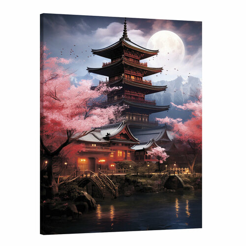 Интерьерная картина 50х70 "Киото: история и архитектура"