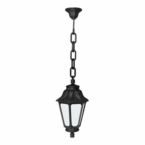 Подвесной уличный светильник Fumagalli Sichem/Anna E22.120.000. AYF1L, Черный и Опал (молочный), с лампой 800Lm, 4000К