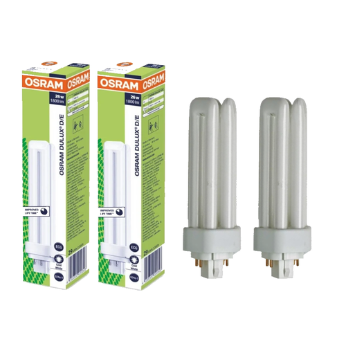 Лампы люминесцентные OSRAM DULUX D/E G24q-3 26W 4000K OSRAM, 2шт.