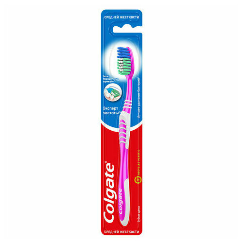 Зубная щетка COLGATE "Эксперт чистоты", средней жесткости, 5900273001566 (арт. 609067)