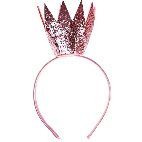 Карнавальный ободок Корона с блестками, розовый