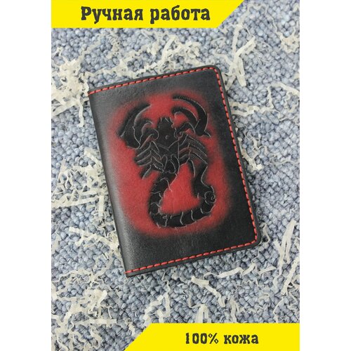 Обложка для паспорта  PC202342, красный, черный