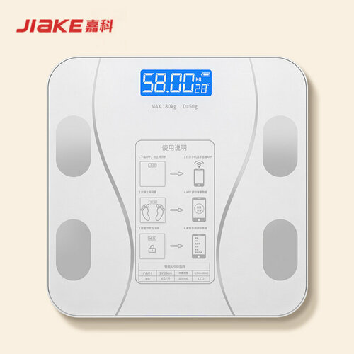 Весы напольные, умные, перезаряжаемые Jiake 9005, макс. 180 кг , цвет белый