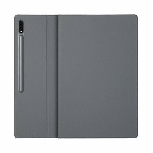 Чехол-обложка MyPads для Samsung Galaxy Tab S7 11 SM-T870 / T875 / S8 (SM-X700N) ультратонкий, трансформируется в подставку, эко-кожа, серый