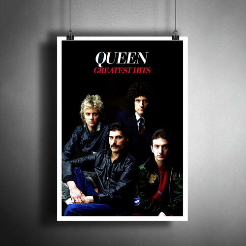 Постер плакат для интерьера "Музыка: Британская рок-группа Queen (Куин). Фредди Меркьюри"/ Декор дома, офиса, комнаты A3 (297 x 420 мм)