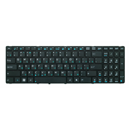 Клавиатура для ноутбука Asus K52, K53, G73, A52, G60 черная, с рамкой