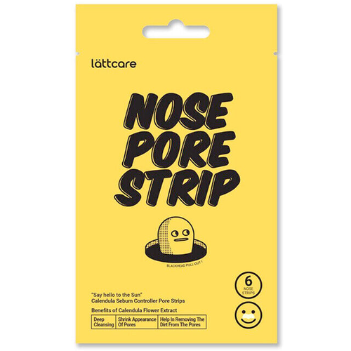 Полоски для носа очищающие с календулой Lattcare Nose Pore Strip Calendula, 6 шт
