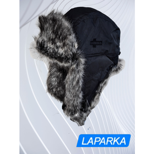 Шапка ушанка Laparka, размер XL, черный