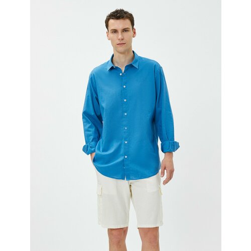 Рубашка KOTON, размер S, синий