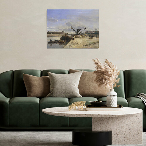 Картина на холсте, репродукция / Ян Бартолд Йонгкинд - View from the Quai Orsay / Размер 80 x 106 см
