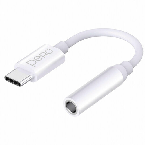 Аксессуар Pero AD09 USB-C - Mini Jack 3.5mm White PRAD09WH