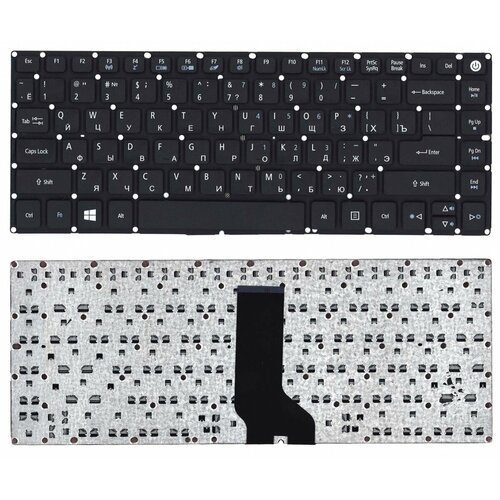 Клавиатура для ноутбука Acer Aspire A114-32, Русская, черная без рамки