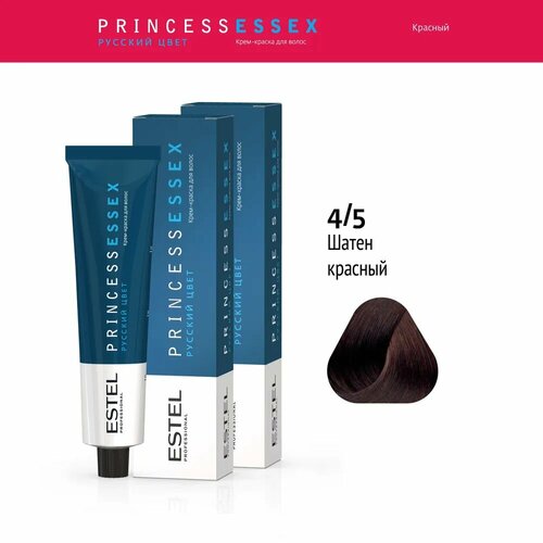 ESTEL PROFESSIONAL Крем-краска PRINCESS ESSEX для окрашивания волос 4/5, 60 мл 2 штуки
