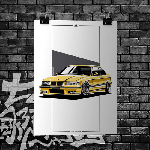 Постер BMW / BMW E36 Coupe