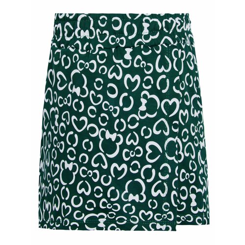 Школьная юбка-шорты ИНОВО, размер 128, зеленый